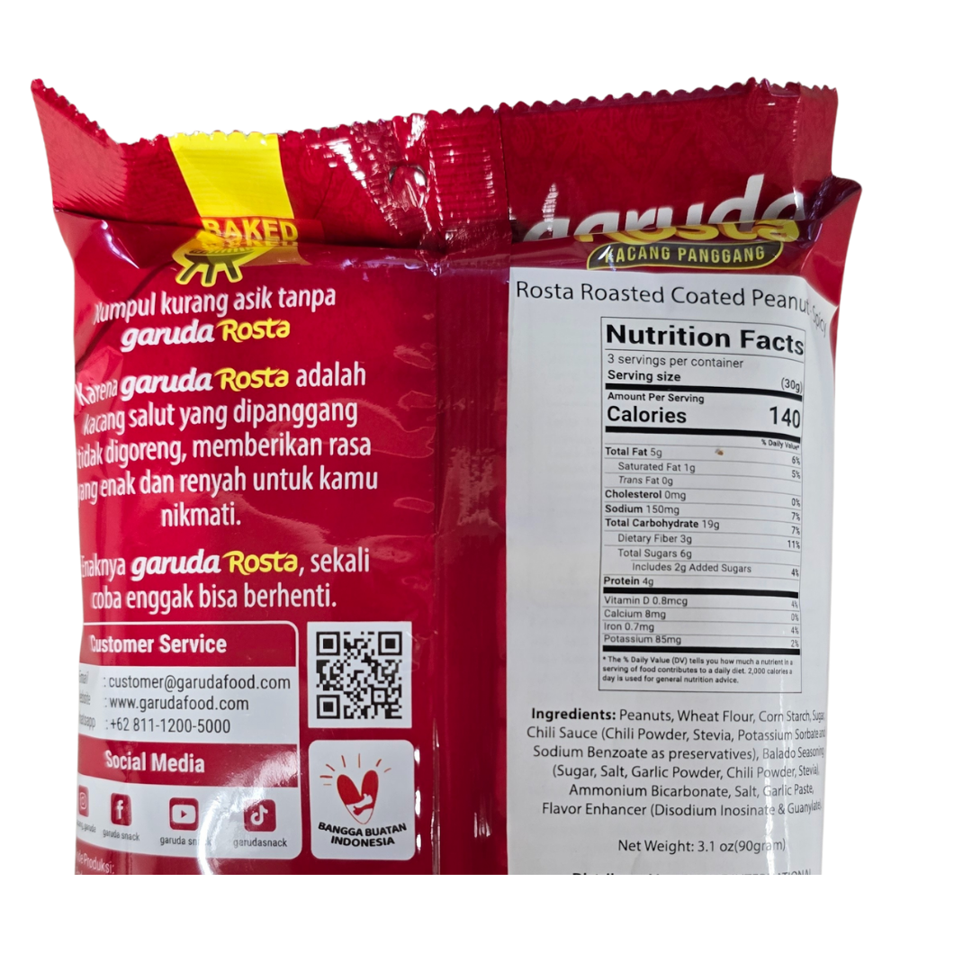 Garuda Rosta Kacang Panggang Spicy Flavor 90 g – Aneka Market