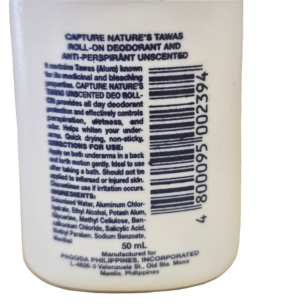 Nature's Tawas Unscented Anti Perspirant Deodorant Roll On – Aneka Market