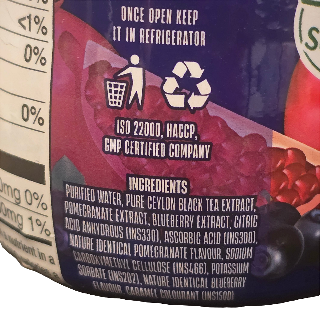 Tea4U Ceylon Iced Tea Black Tea with Pomegranate & Blue Berry Flavor Z ...