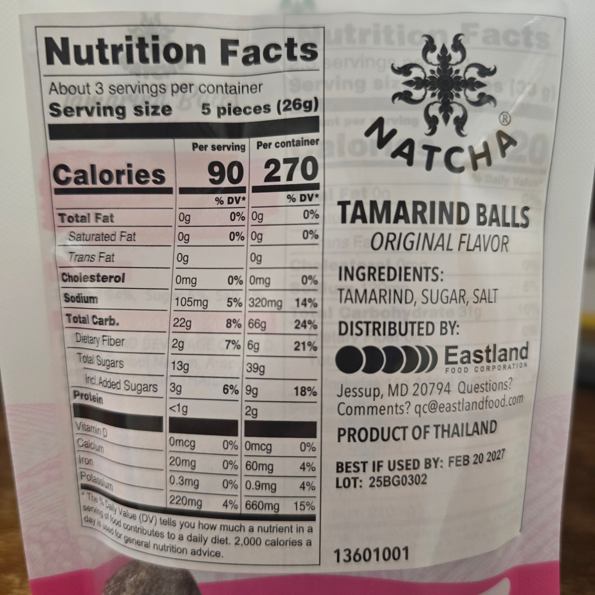 Natcha Tamarind Ball Original Flavor 2.82 Oz - STORE PICKUP ONLY ...