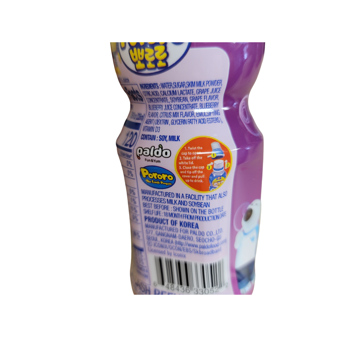 Paldo Pororo Blueberry Flavor Drink 7.95 (235 ml) – Aneka Market